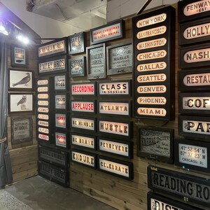 Cinema Vintage Vertical Lighted Sign - Custom Lettering Available - Etsy