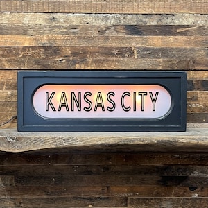 Kansas City Vintage Lighted Sign Custom Lettering Available - Etsy