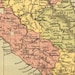 Italy Vintage Framed Map 1890 (F) - Etsy