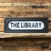 The Library Vintage Lighted Sign - Custom Lettering Available - Etsy