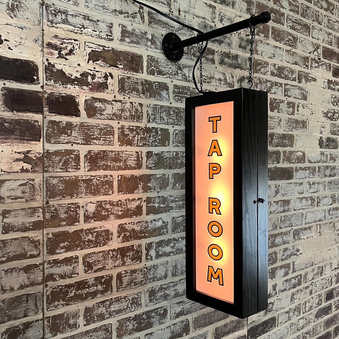 Tap Room Double Sided Vintage Inspired - 3 Bulb Lighted Sign ...