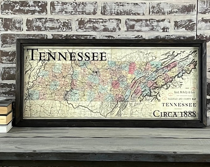 1826, Tennessee, Tennessee Map, Old Tennessee Map, Produced From ...