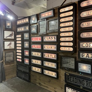 Open Vintage Lighted Sign - Custom Lettering Available - Etsy