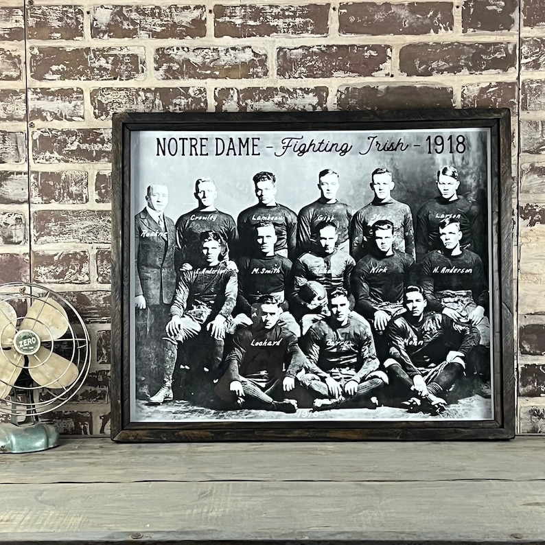 Notre Dame 1918 Fighting Irish Football Team Photo With Coach Rockne - Etsy