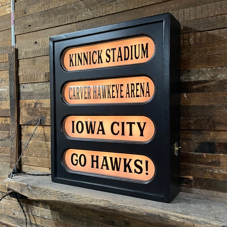 Iowa Hawkeyes Multi Opening Lighted Sign-customizable - Custom ...