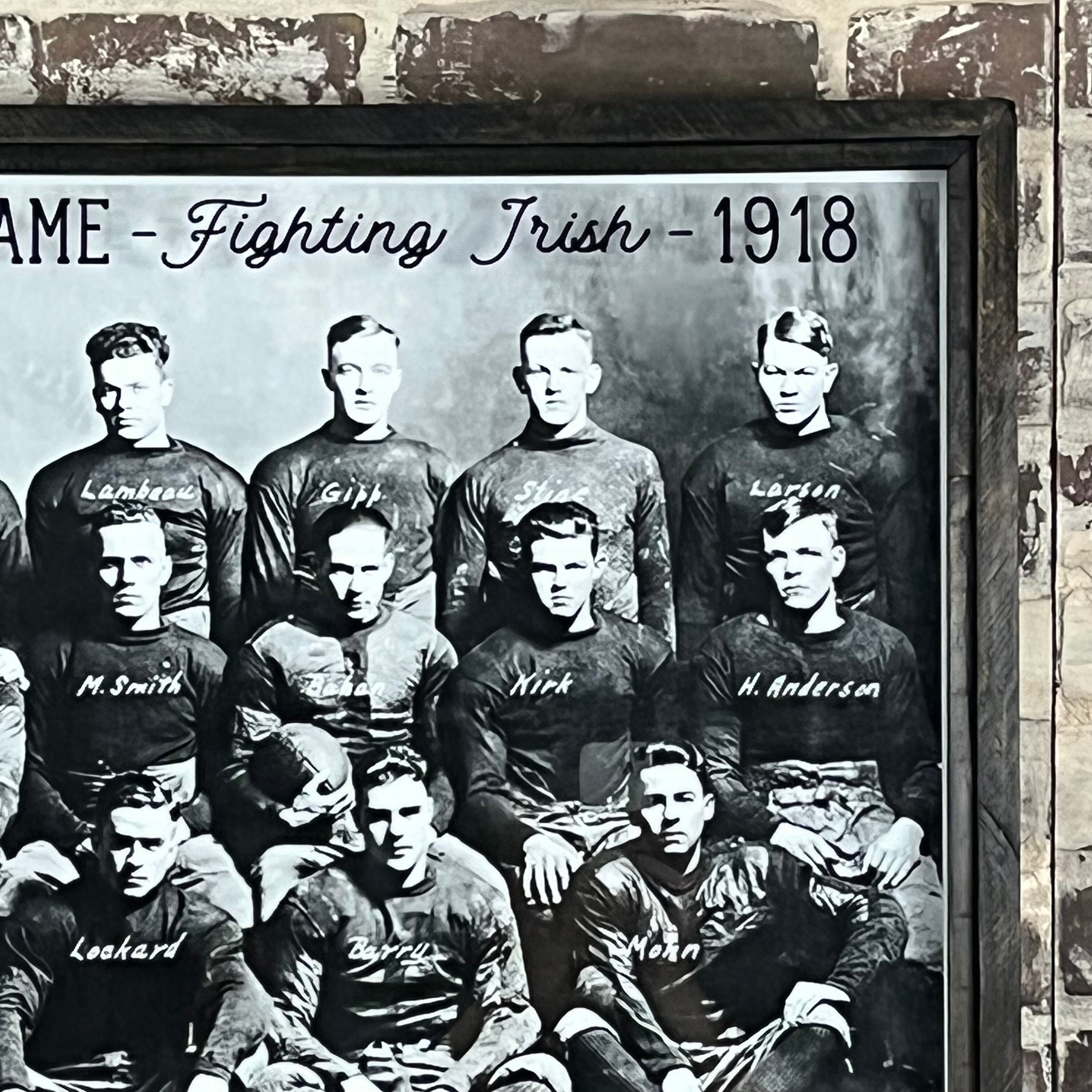 Notre Dame 1918 Fighting Irish Football Team Photo With Coach Rockne - Etsy