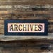 Archives Retro Lighted Sign - Custom Lettering Available - Etsy