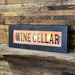 Wine Cellar Vintage Lighted Sign - Custom Lettering Available - Etsy