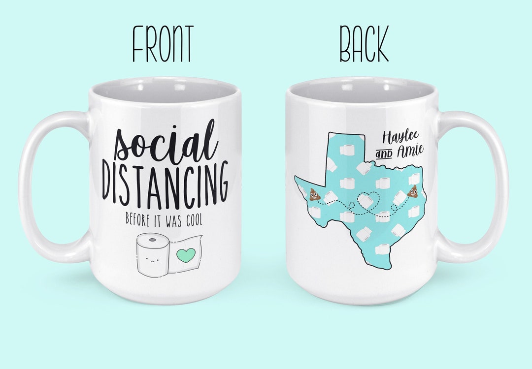 Social Distancing Cup for Friend - Quarantine Mug - Long Distance ...