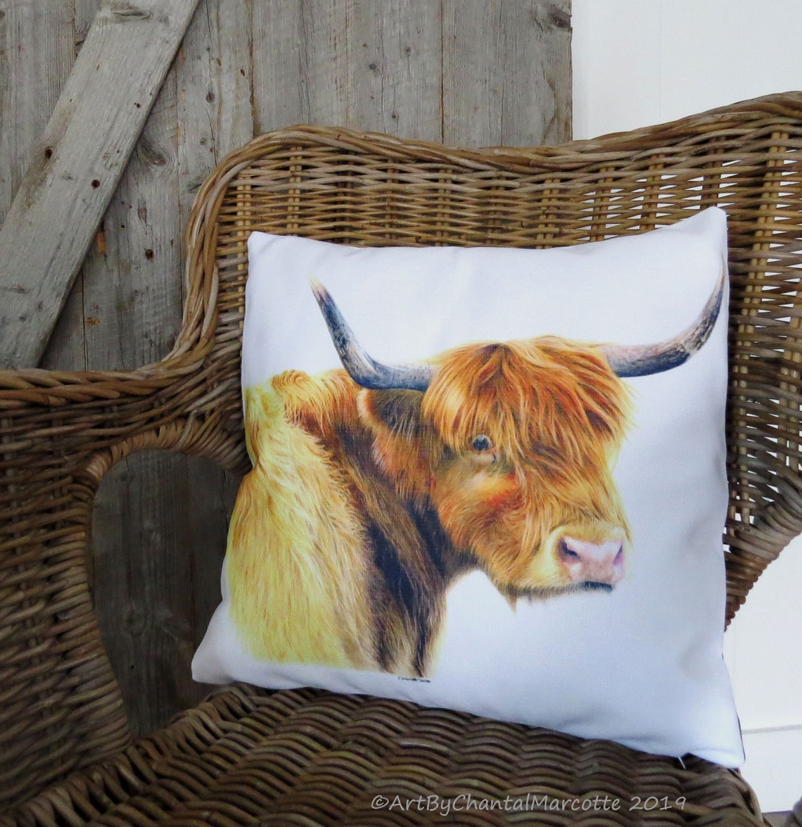 Exclusive Highland Cow Handmade Cushion Cover - Etsy
