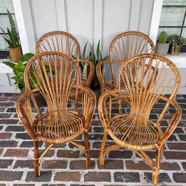 Rattan Fan Chair - Etsy