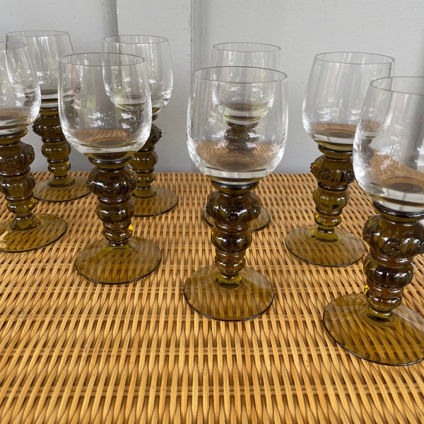 Antique German Crystal Wine Glasses - Etsy