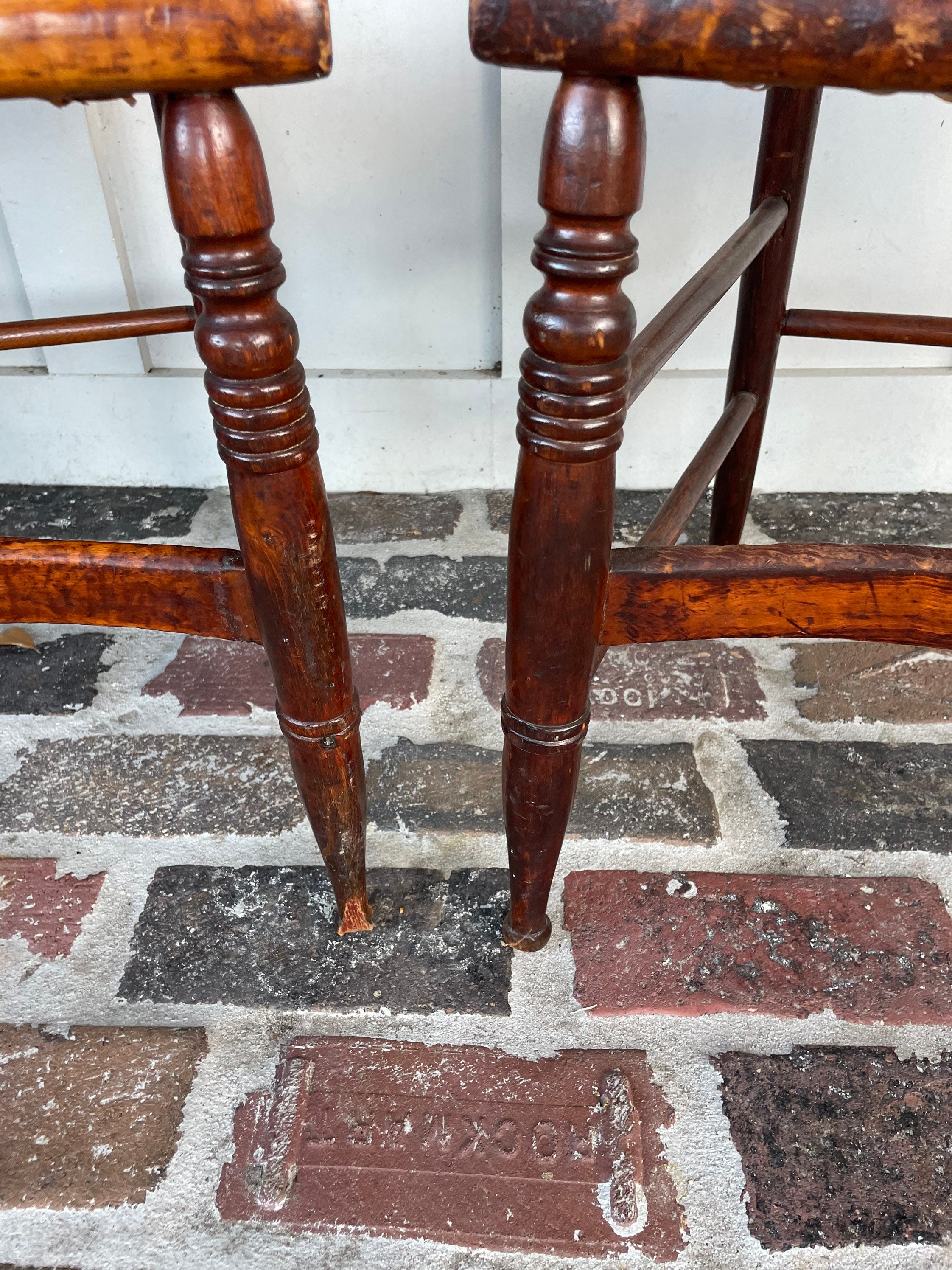 Antique Tiger Oak Chair With Cane Seats Antique Farmhouse - Etsy
