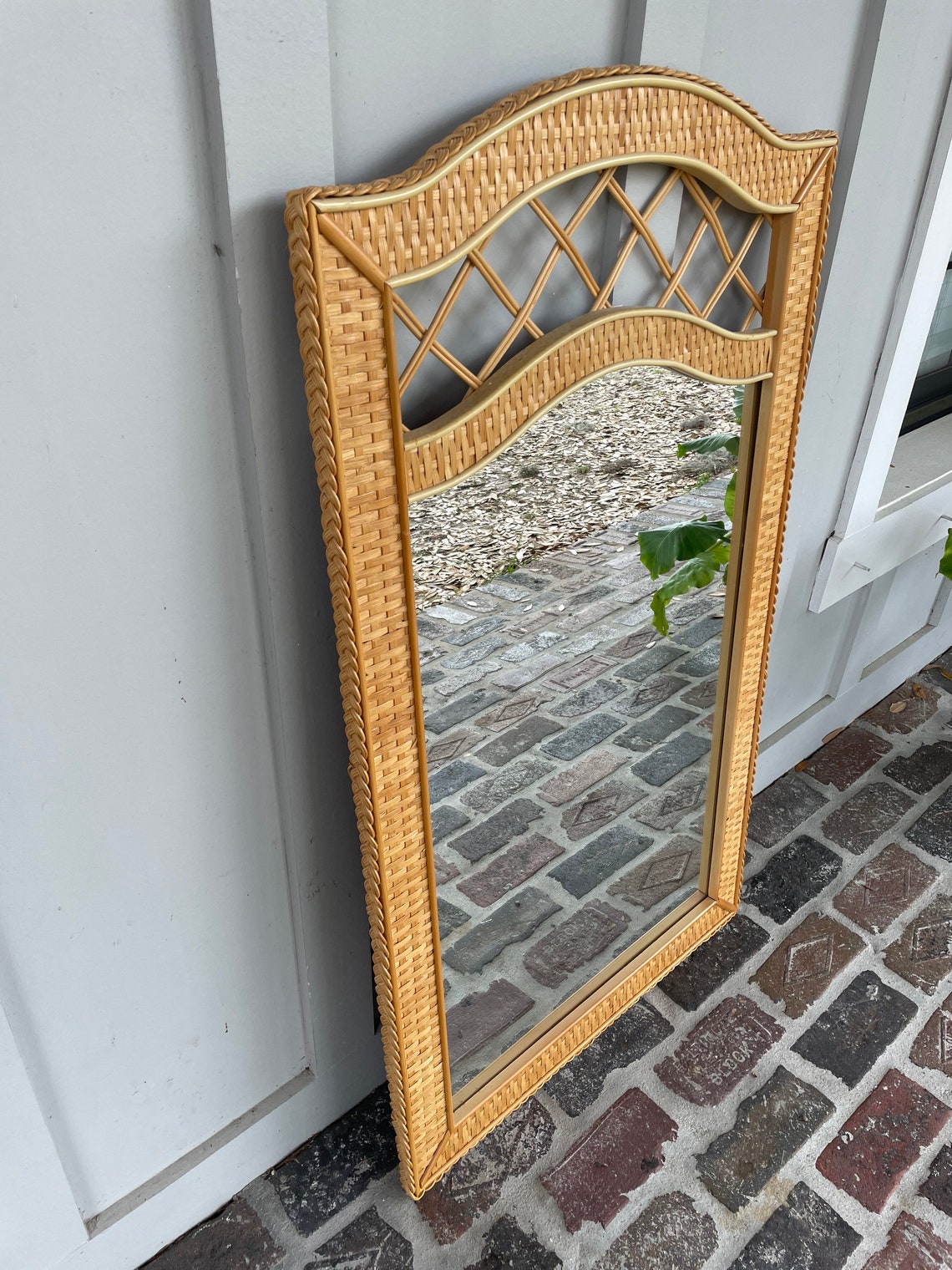 Boho Mirror Entry Mirror Rectangle Wood Mirror Entryway | Etsy