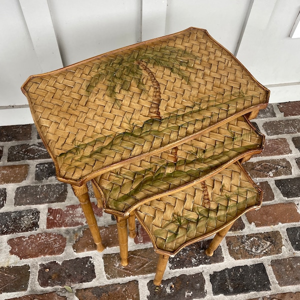 Rattan Side Table - Etsy