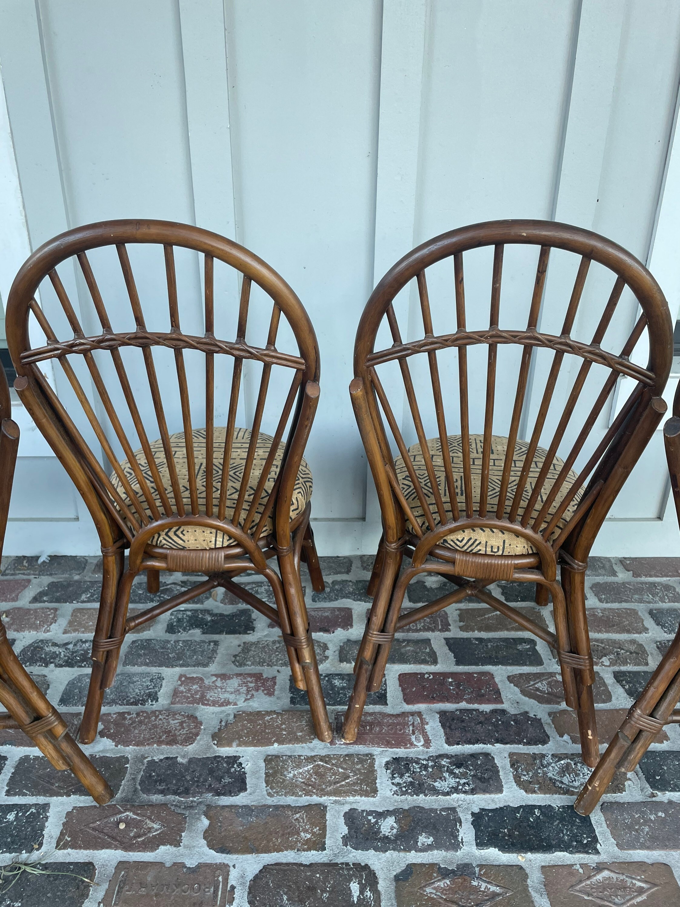 Vintage Rattan Round Back Chair Bamboo Chair Wood Chair | Etsy
