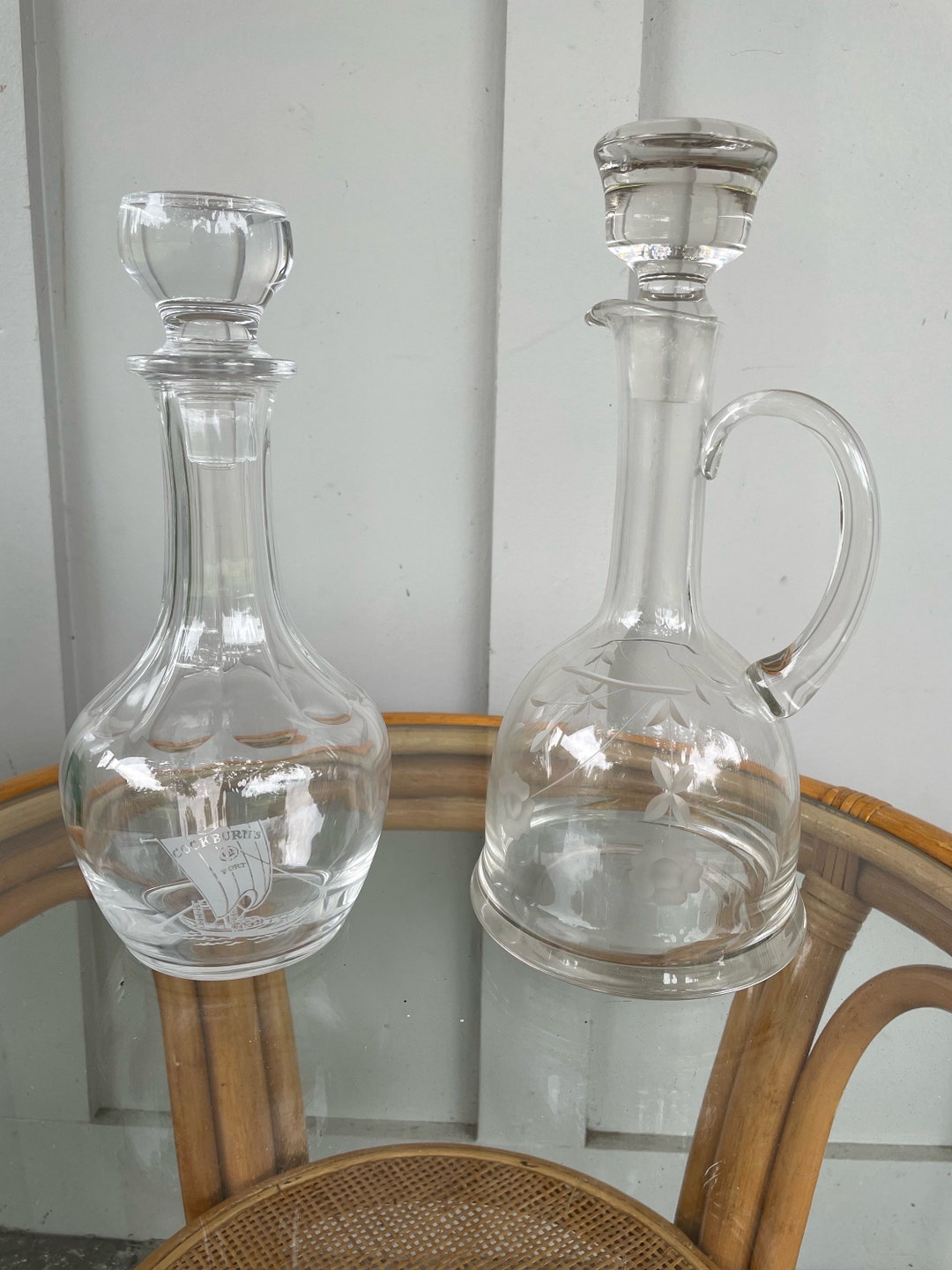 Vintage Cockburn's Glass Decanter Clear Glass Decanter - Etsy
