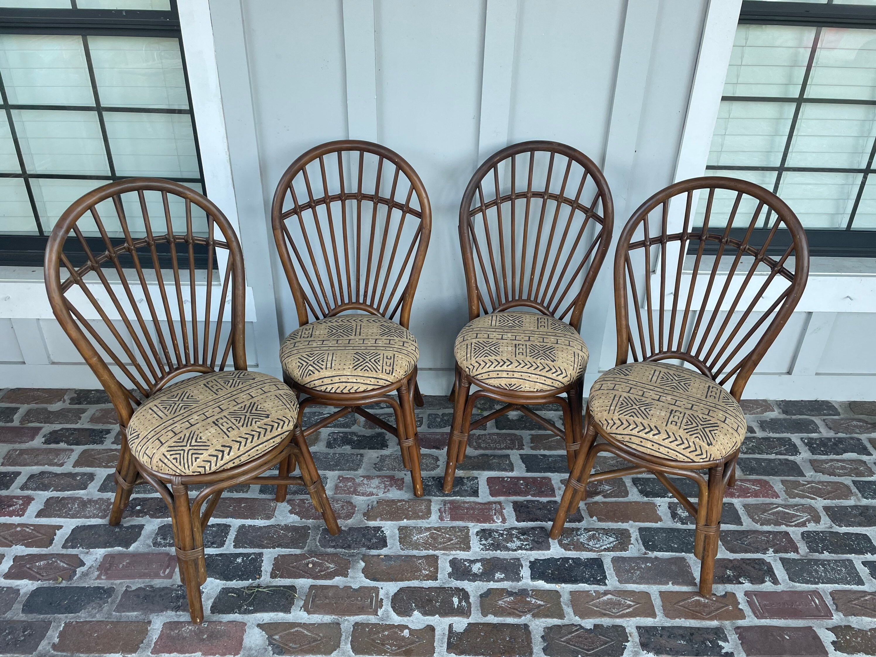 Vintage Rattan Round Back Chair Bamboo Chair Wood Chair | Etsy
