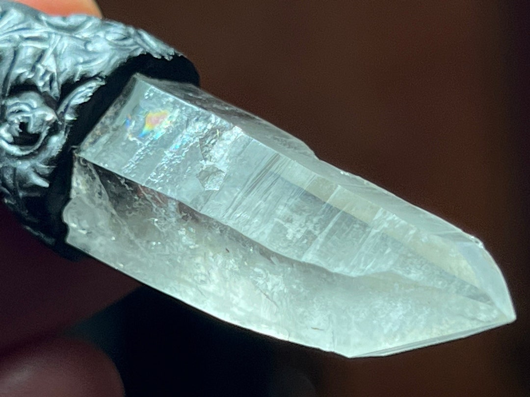 Natural Clear Quartz Crystal Wand Laser With Rainbow. Made With Polymer ...