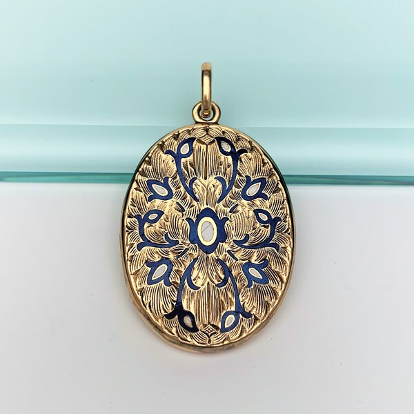 Blue Locket - Etsy
