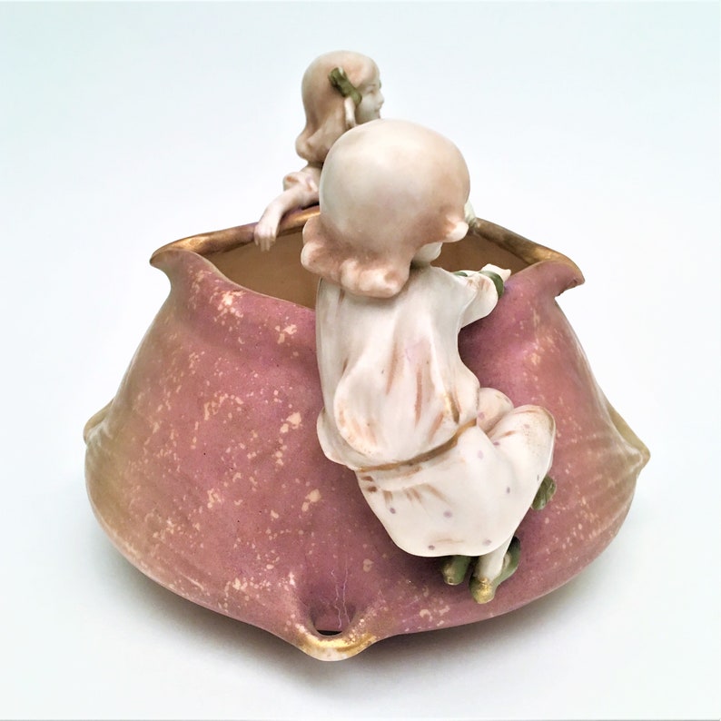 Turn Teplitz Amphora Porcelain-vienna Austria-two Children on Bowl Ca ...