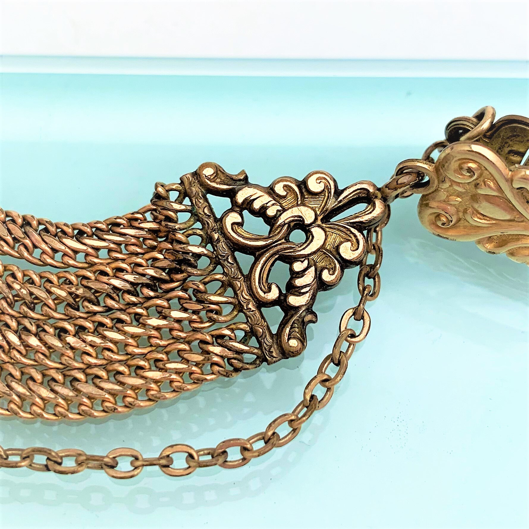 Victorian Era Signed Austin & Stone Etched Gold Filled Pocket Watch Fob ...