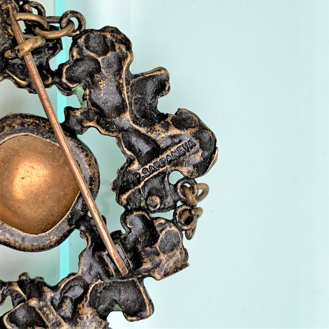 1960's Finnish Modernist/brutalist Pentti Sarpaneva Bronze/brass Brooch ...