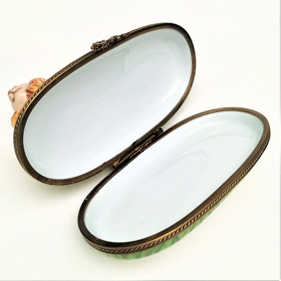 Retired Lion in Grass Limoges Trinket Box by Chamart - Exclusive - Etsy