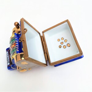 Retired Limoges Porcelain Blue Slot Machine Trinket Box - Etsy