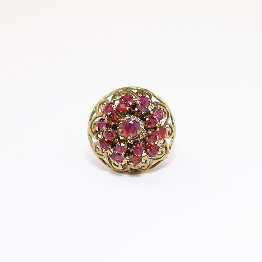 Vintage 1940'S 7k Gold & Ruby Thai Princess/harem Style Ring - Etsy