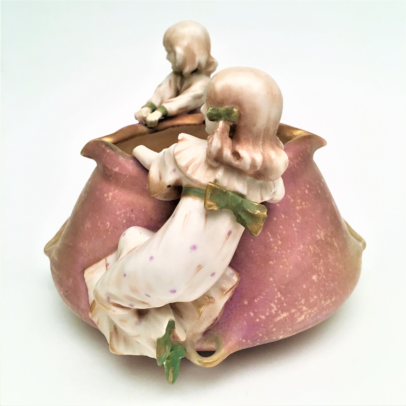 Turn Teplitz Amphora Porcelain-vienna Austria-two Children on Bowl Ca ...