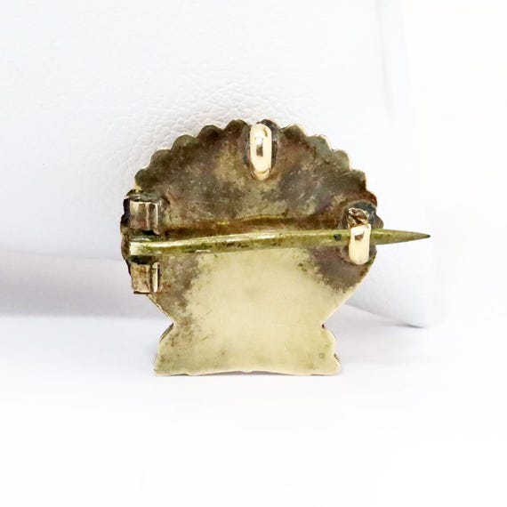 Antique 14k Yellow Gold Scallop/Clam Shell Brooch/Pen… - Gem
