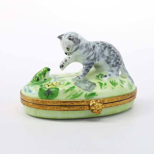 Limoges Cat - Etsy