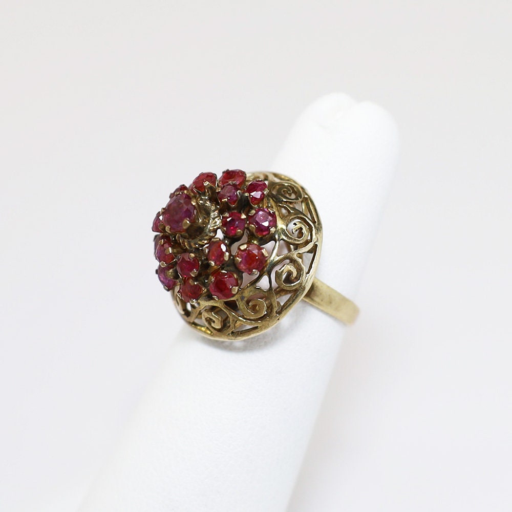 Vintage 1940'S 7k Gold & Ruby Thai Princess/harem Style Ring - Etsy