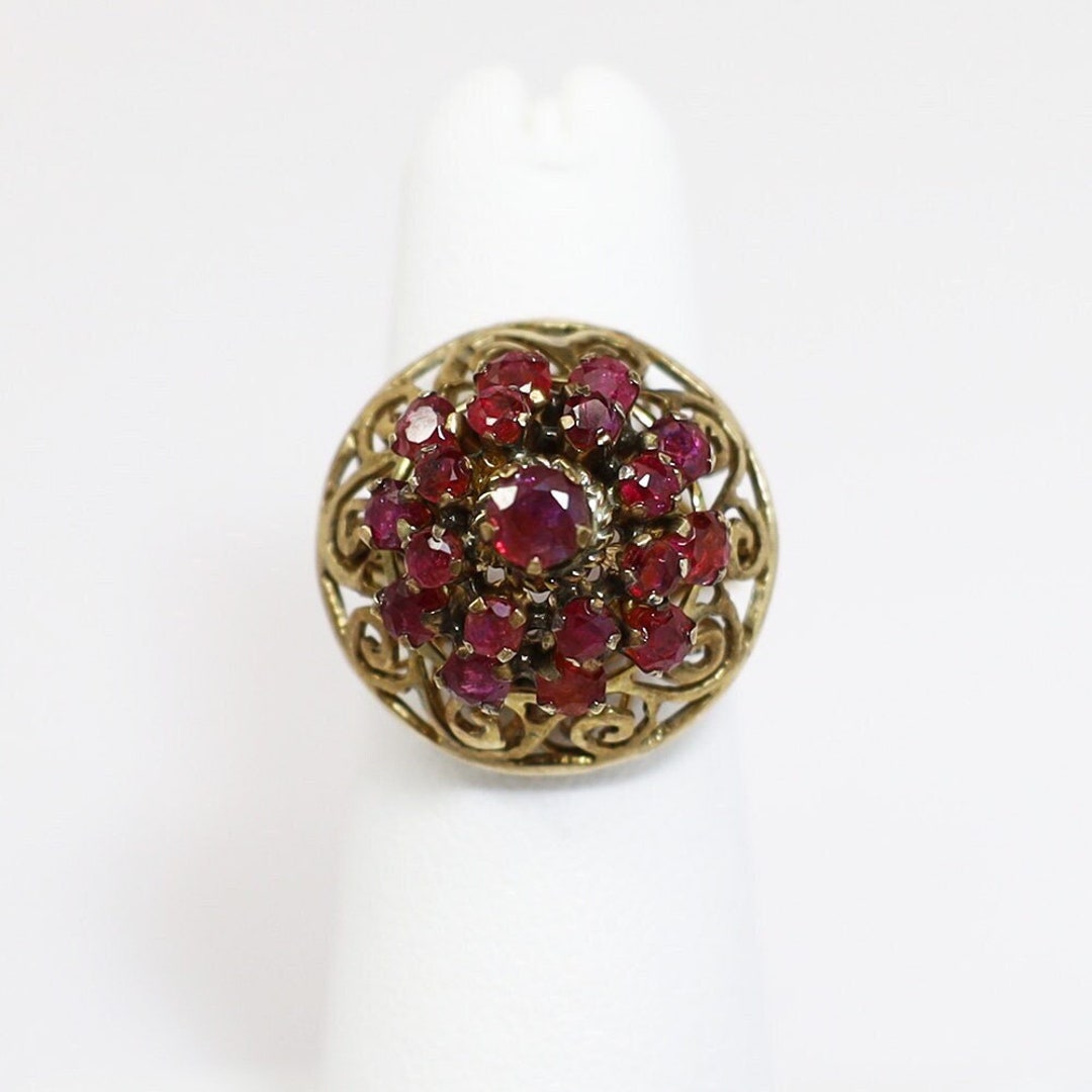 Vintage 1940'S 7k Gold & Ruby Thai Princess/harem Style Ring - Etsy