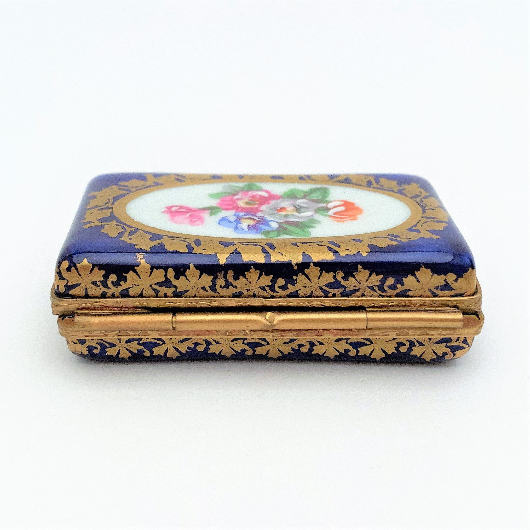 Vintage Traditional Style Rectangle Limoges Porcelain Trinket Box by ...