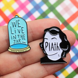 THE BELL JAR Soft Enamel Pins Set Literature Lapel Pin Sylvie Plath ...