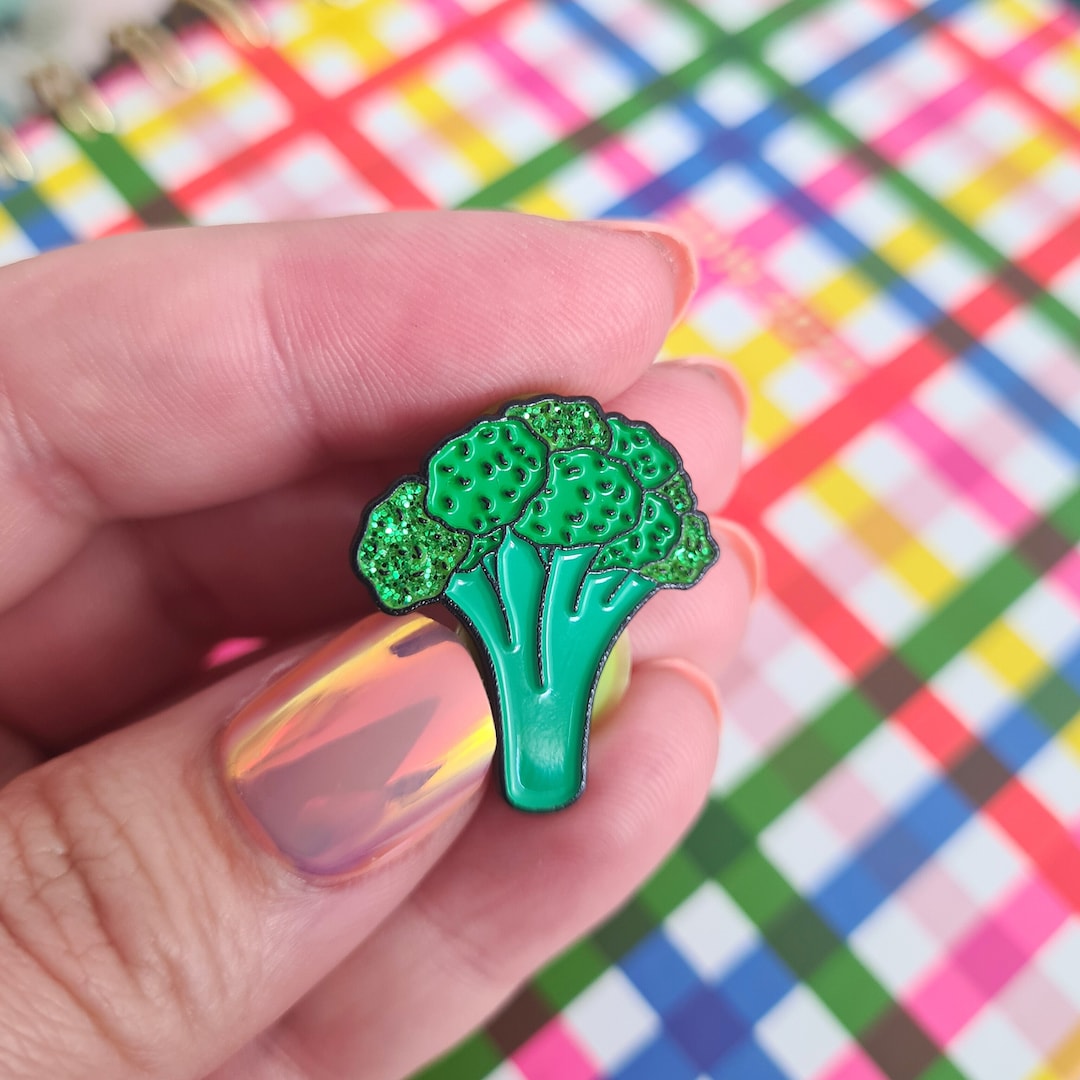 Enamel Pin BROCCOLI - Glittery Pin Broccoli - Vegetables Pin - Gift - Etsy