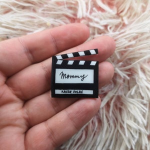Custom Clap Board Cinema Brooch - Favourite Movie Clapper Brooch ...