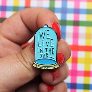 THE BELL JAR Soft Enamel Pin - Literature Lapel Pin - Blue Rubber ...