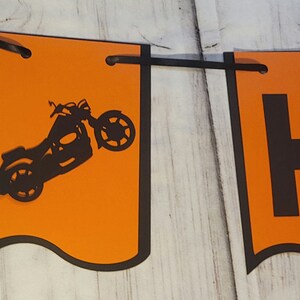 Motorcycle Birthday Banner, Biker Birthday Banner, Birthday Banner ...