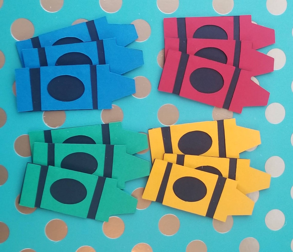 Crayon Cake & Cupcake Toppers Birthday Party Back to School | Etsy