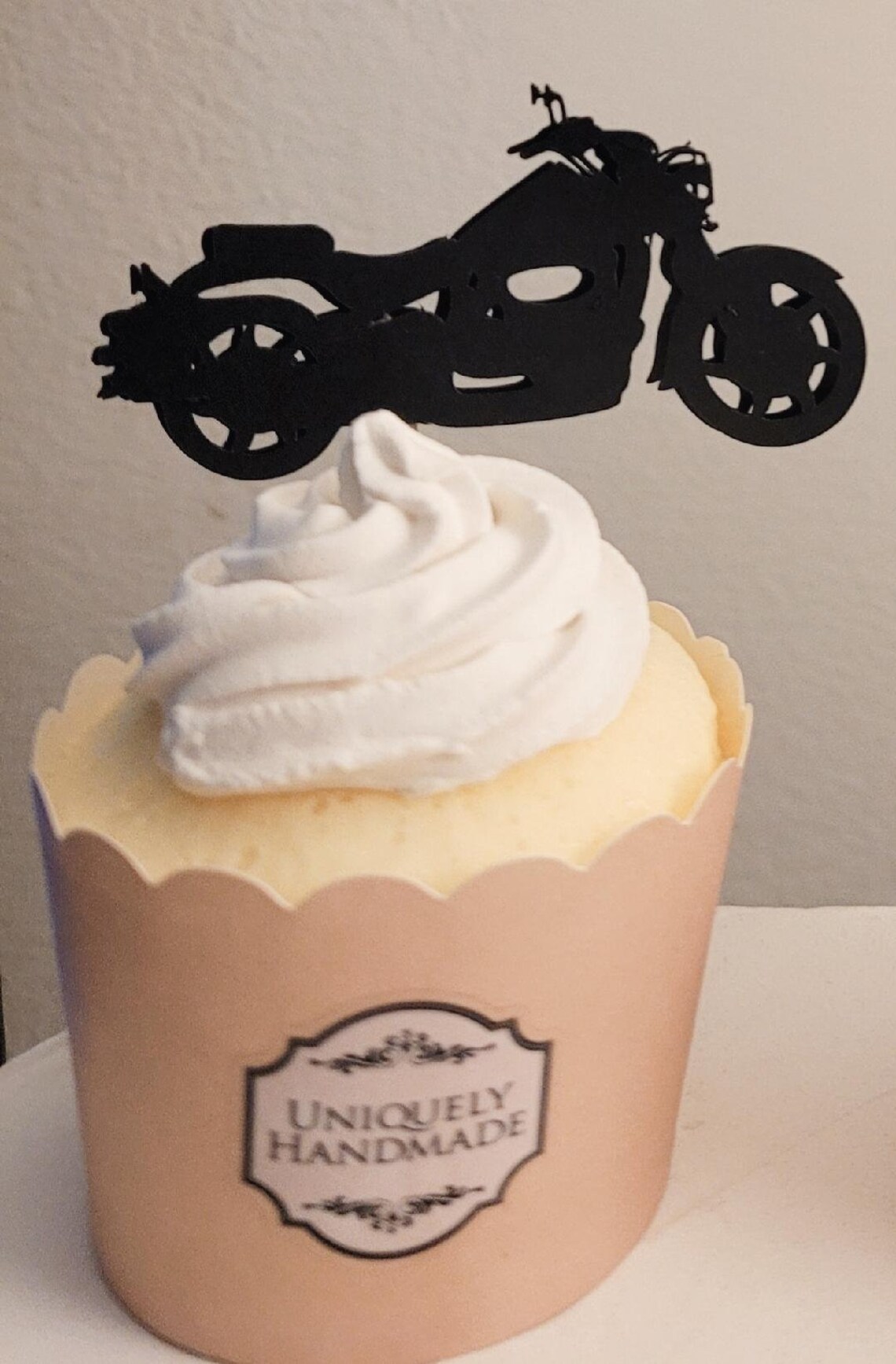 Motorcycle Cupcake Topper, Motorcycle Birthday Decoration, Motorcycle ...