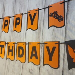 Motorcycle Birthday Banner, Biker Birthday Banner, Birthday Banner ...