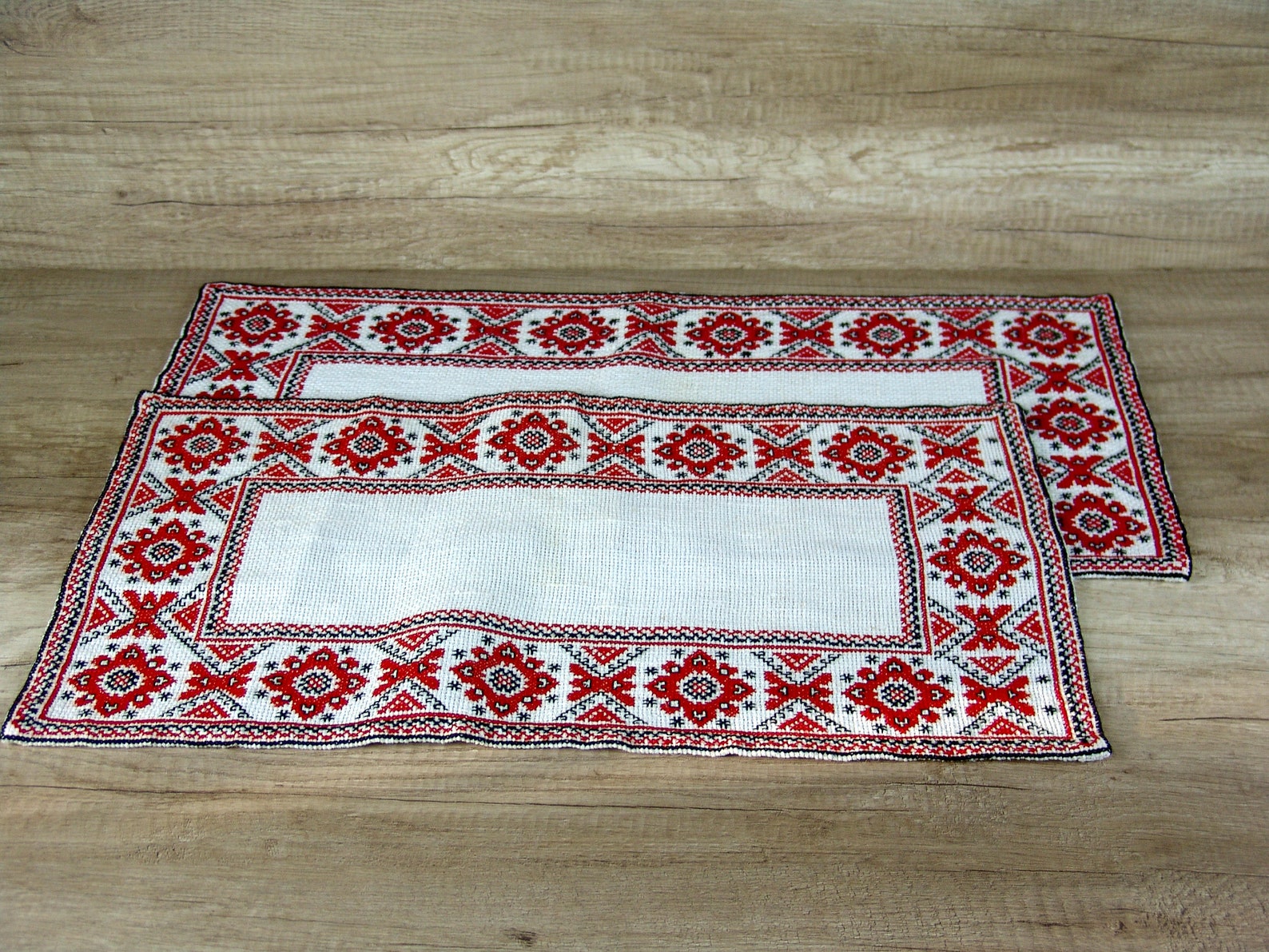 Red Hand Embroidered Table Runner, Ukrainian Gift Idea - Needlepoint ...