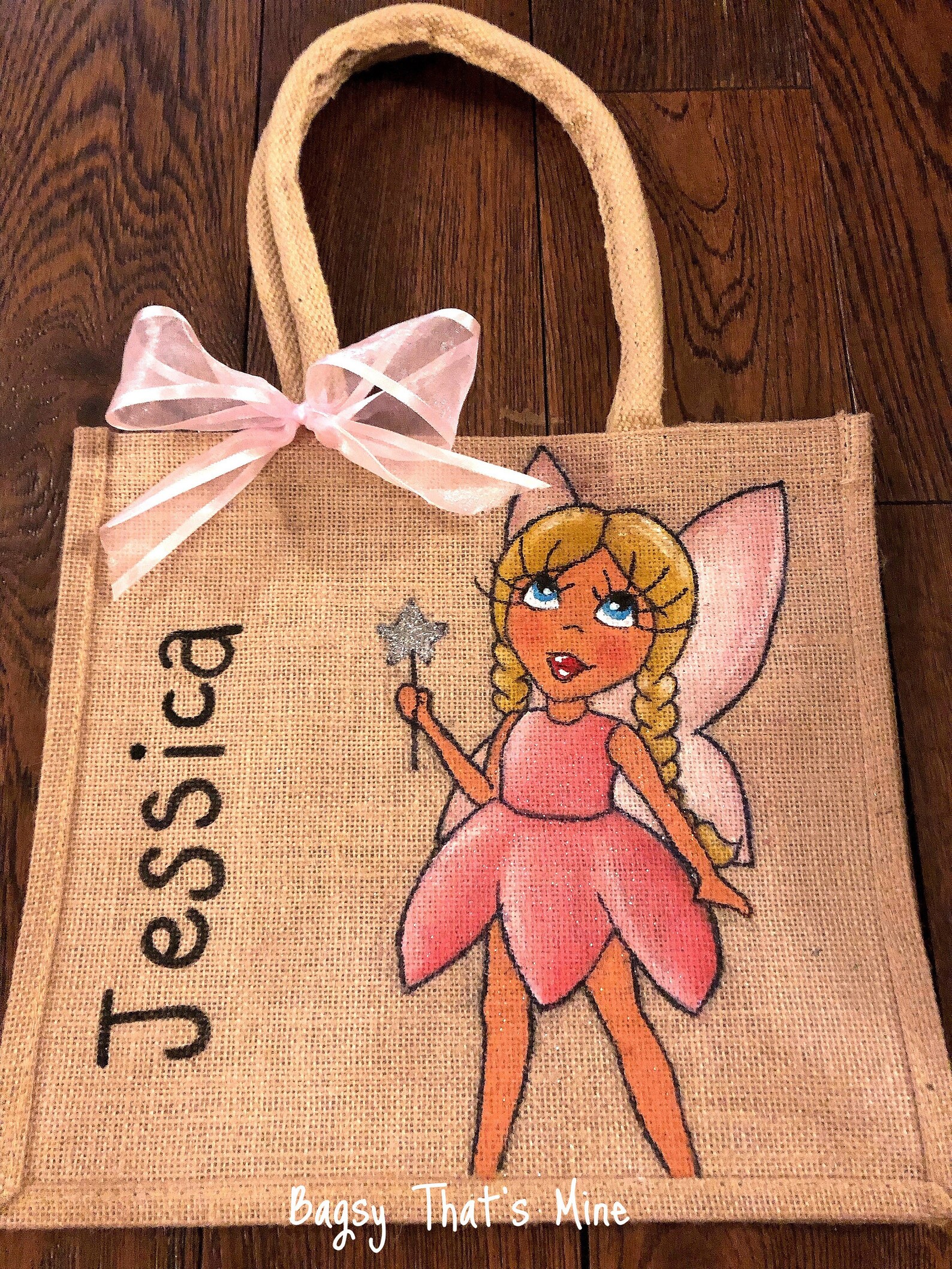 Medium and Large Personalised Jute Bags - Etsy