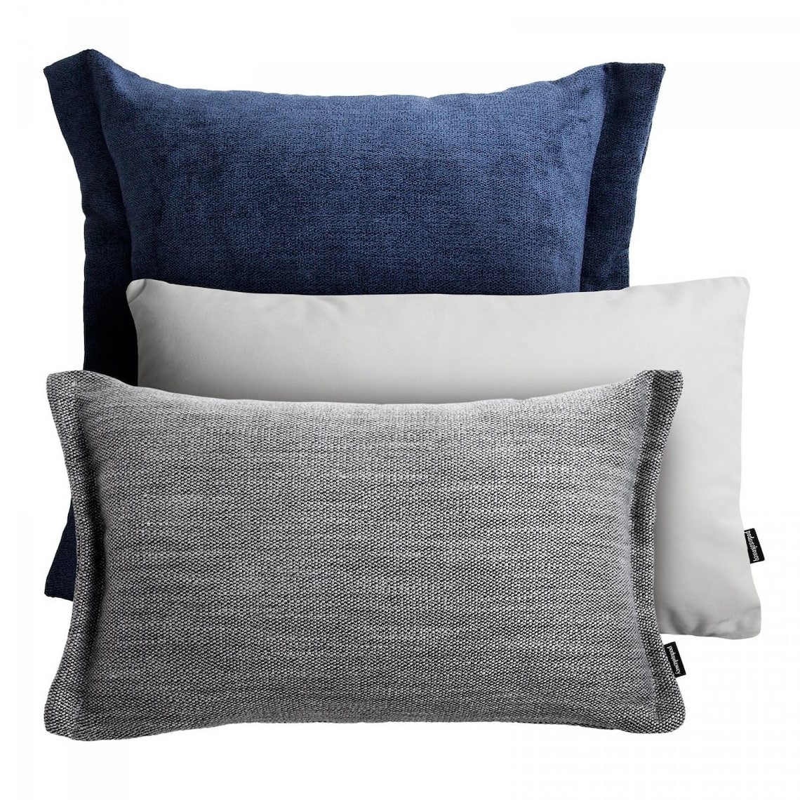 Navy Blue & Grey Set of 3 Cushions Modern Decorative Pillows - Etsy Canada