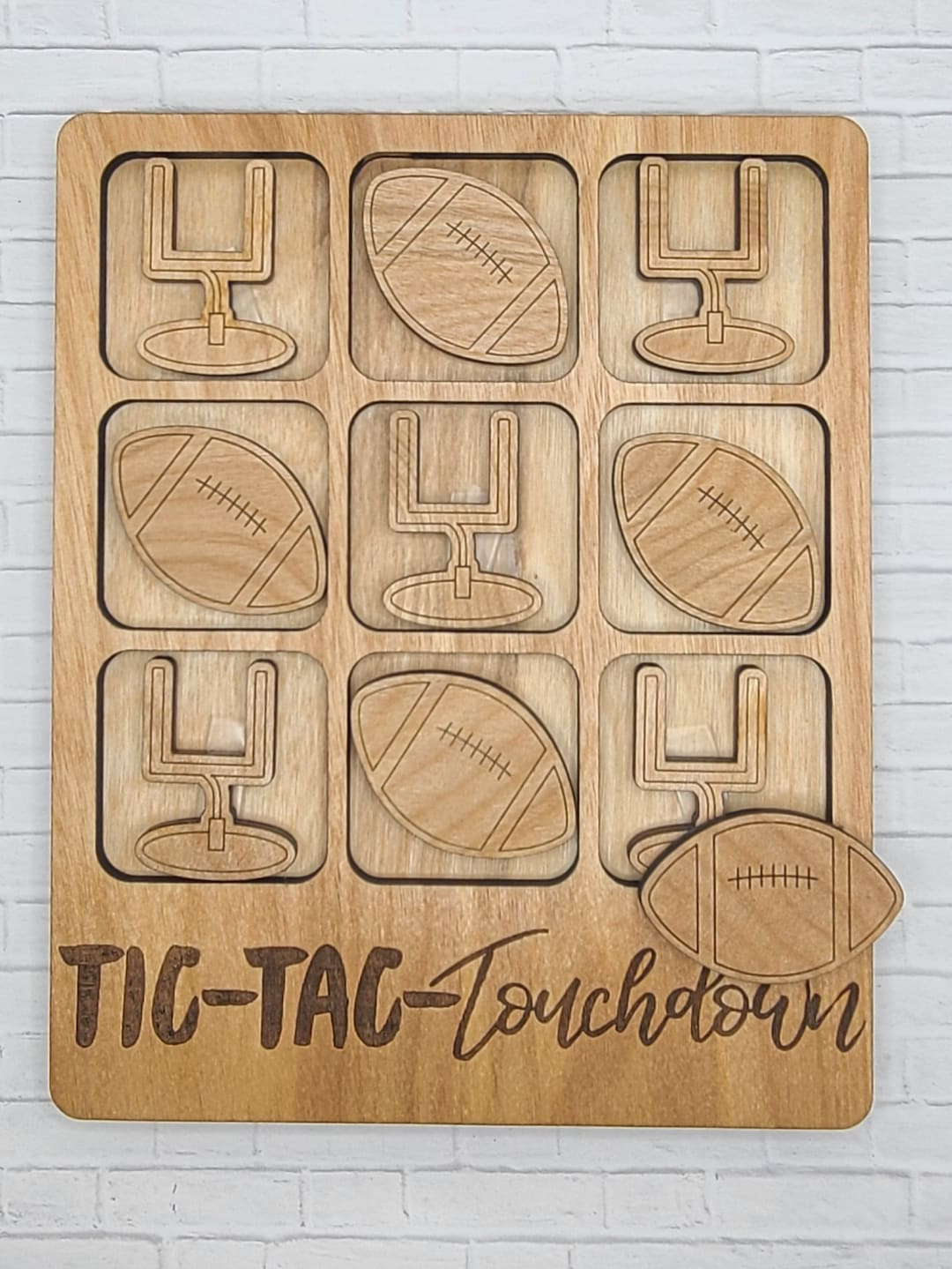 Tic-tac-toe Board Game Footballthemed Party Game for - Etsy