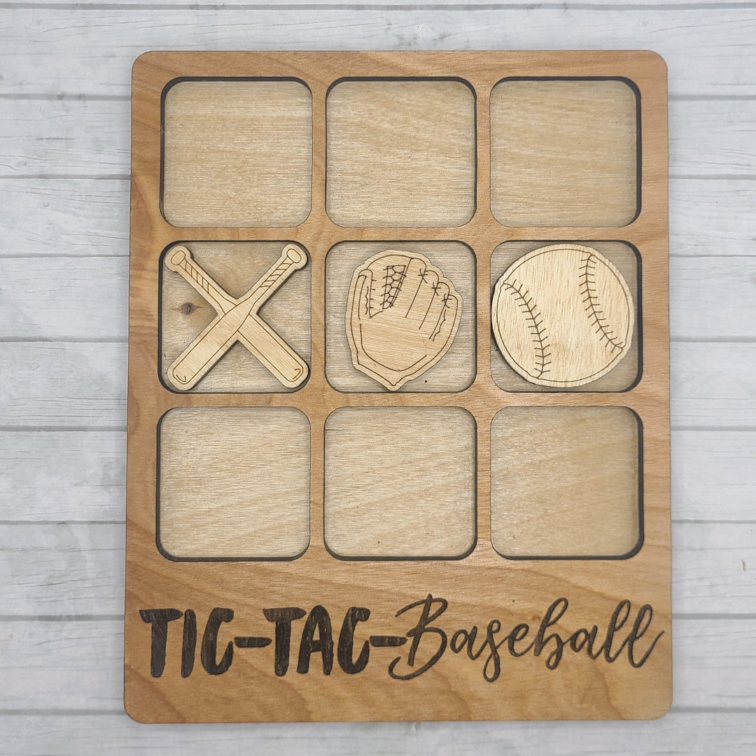 Tic-tac-toe Board Game, Baseball Themed- Party Game for Children/adults ...
