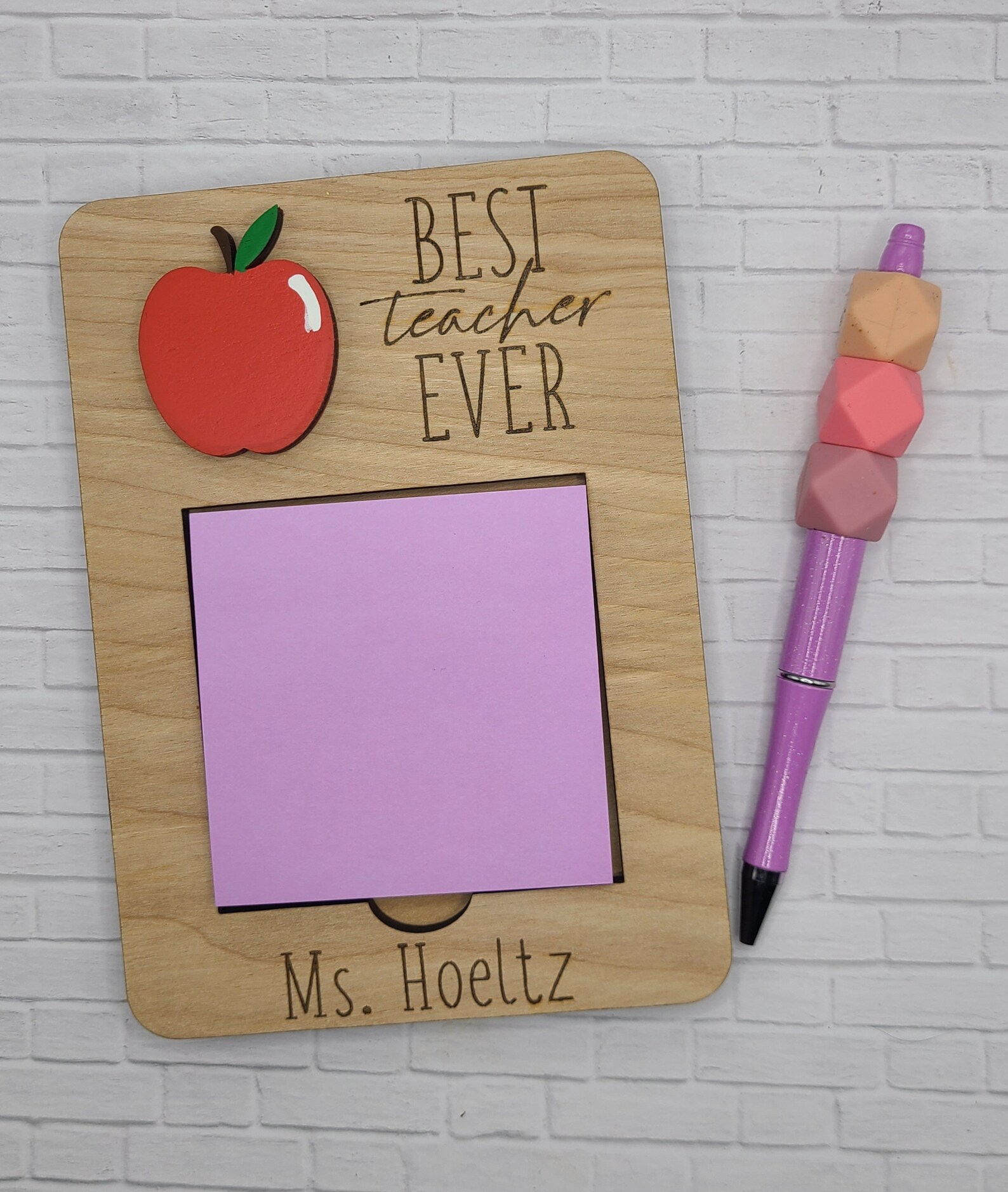 Customized Teacher Appreciation Post It Note Holder. Personalized ...